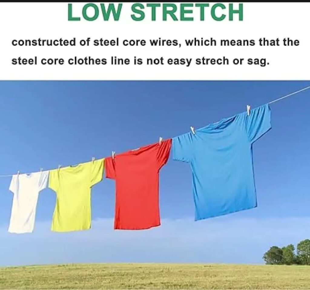 20 Meter Steel Core Washing Clothes Line Cord - BHMart