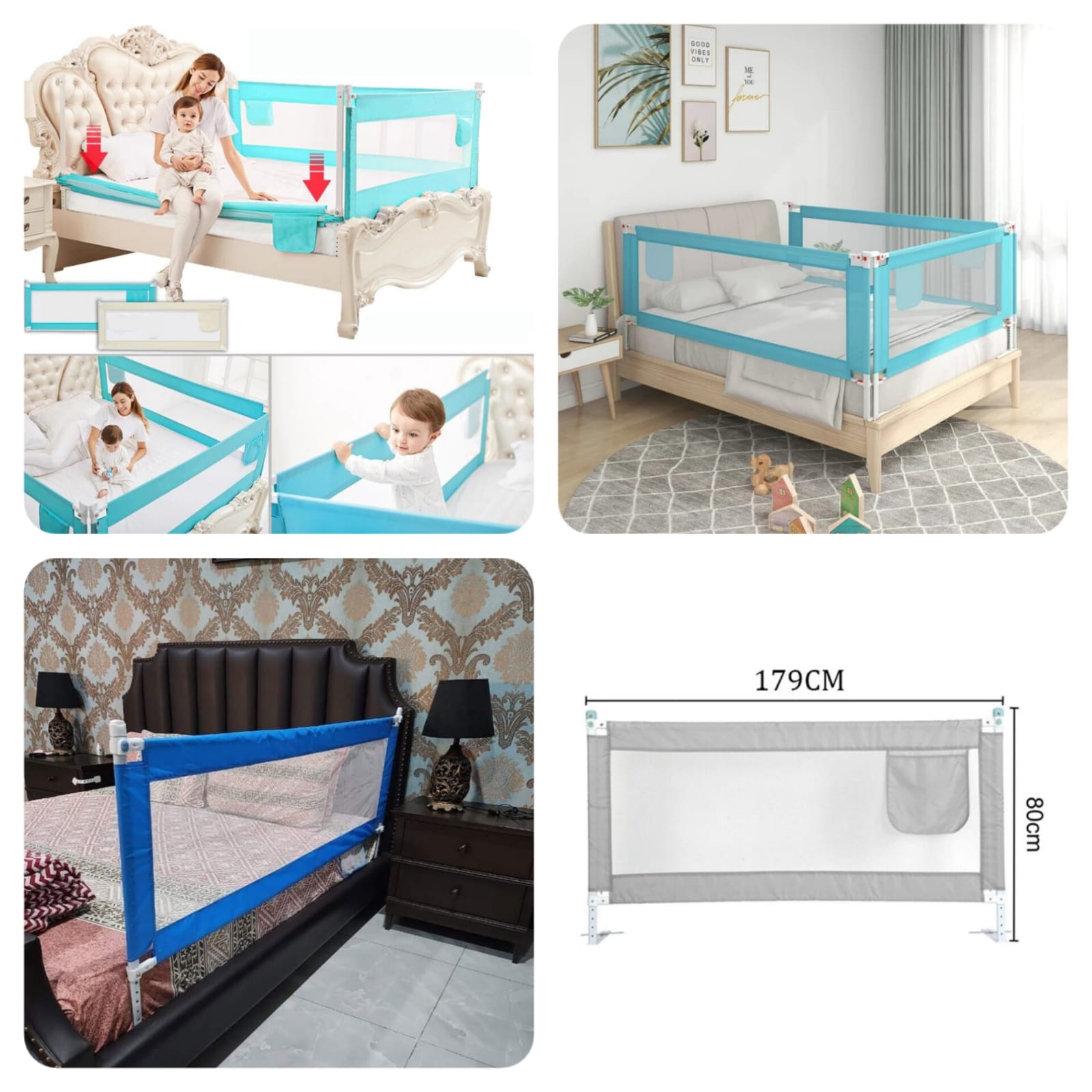 Child Bed Safety Barrier Size: 5.9 Feet - BHMart