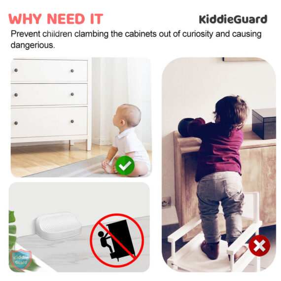 Pack of 2 Baby Safety Lock Anti Tip Wall Holder - BHMart